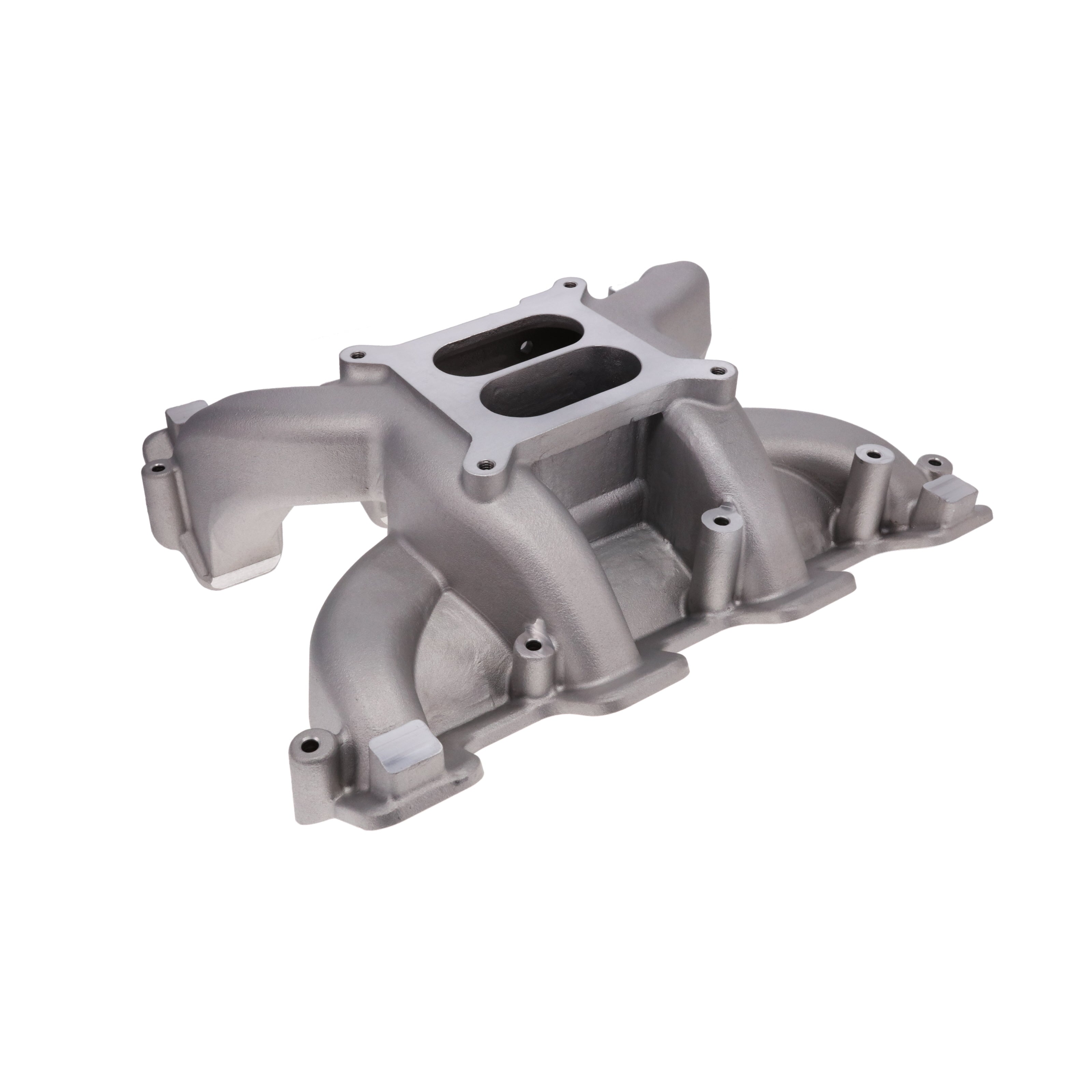 TSP GM LS Cathedral Port Carbureted Dual Plane Satin Aluminum Intake M