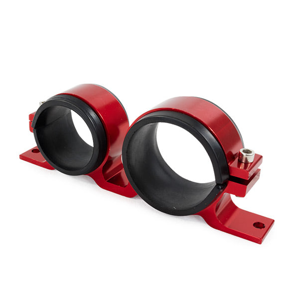 TSP Fuel Pump And Filter Bracket; Aluminum Bosch 044 Style Pump; Red