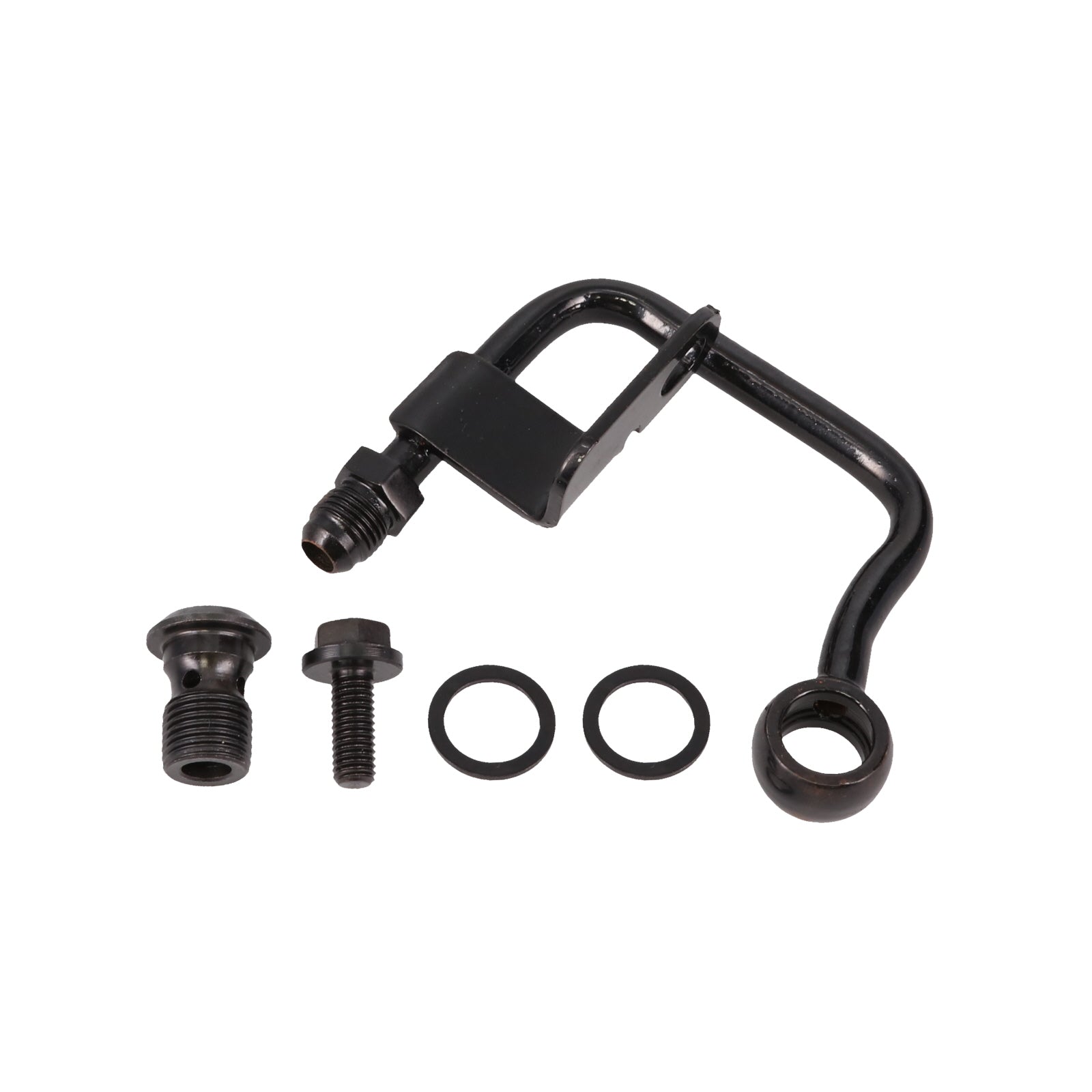 GM Type II Power Steering Pump Mid-Mount Hardline; Black